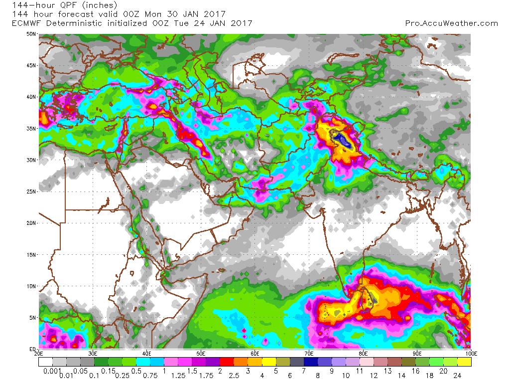 Rain and snow to fall across the Middle East this week